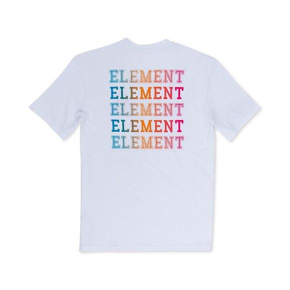 Element | Shirts | Element Mens Ribbed Trim Logo Tshirt White Size ...
